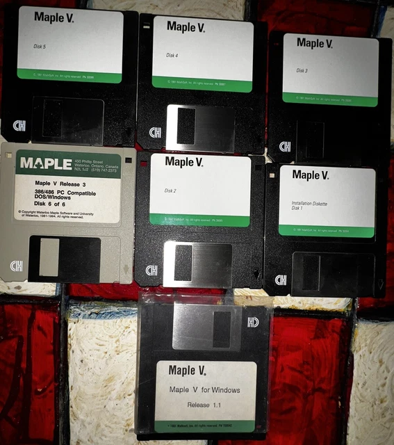 VINTAGE MAPLE V. Software for Windows: 1.1 & More DOS, Floppy Disks $16 ...