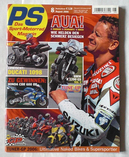 ZEITSCHRIFT PS Das Sport Motorrad Magazin Nr. 8 / August 2006 EUR 2,99 ...