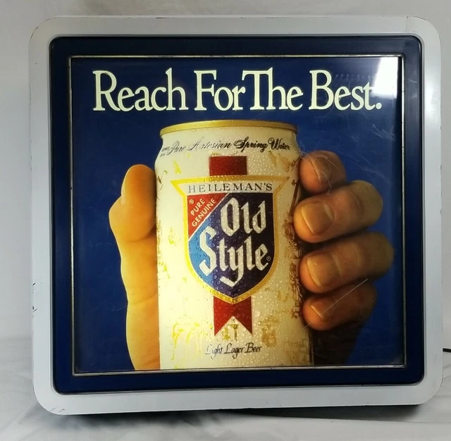 VINTAGE HEILEMAN'S OLD Style Bar Sign, CFL Backlight Box £52.71 ...