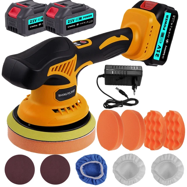 150MM AKKU POLIERMASCHINE Auto Exzenter Polierer Maschine 21V mit 2 ...