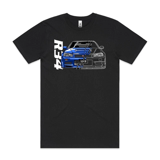 NISSAN GTR R34 JDM Ver2 T-Shirt Speed Garage Tee $35.00 - PicClick AU