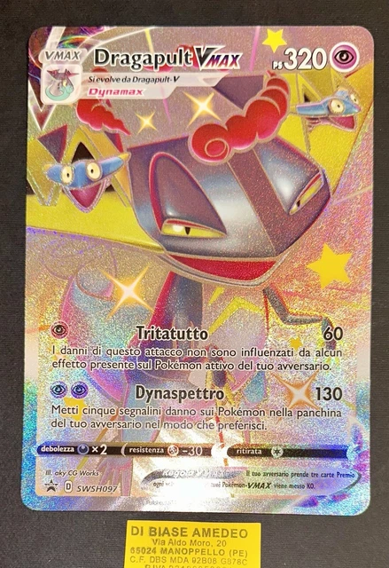 POKEMON DRAGAPULT VMAX Swsh097 Promo Jumbo Card Italiano Near Mint! EUR ...