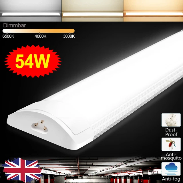 4FT LED STRIP Lights Batten Tube Light Linkable Ceiling Lamp Office ...