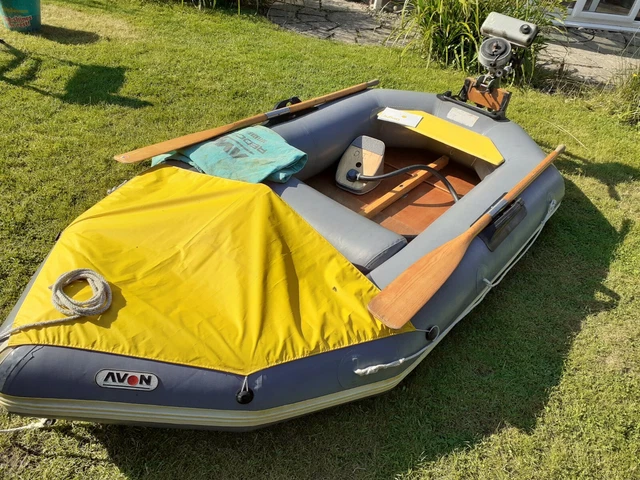 AVON REDCREST 9FT Inflatable Hypalon Dinghy Boat complete + Seagull ...