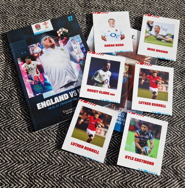 ENGLAND V WALES Rugby Six Nations 10/2/2024 Programme + VIP BADGE ...