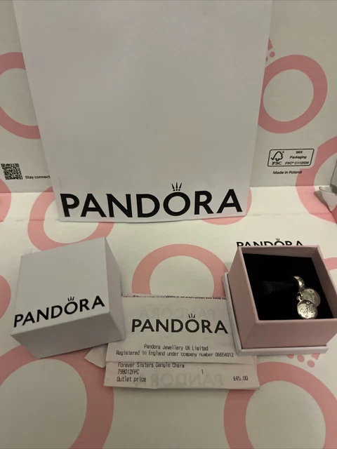 PANDORA SISTERS DANGLE Charm Genuine New With Gift Box/Bag £41.99 ...
