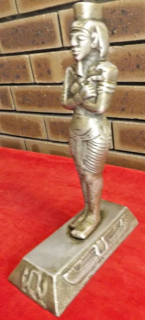 VINTAGE SOLID CAST Brass Statue Figurine Egyptian Queen 26Cm Tall $100. ...