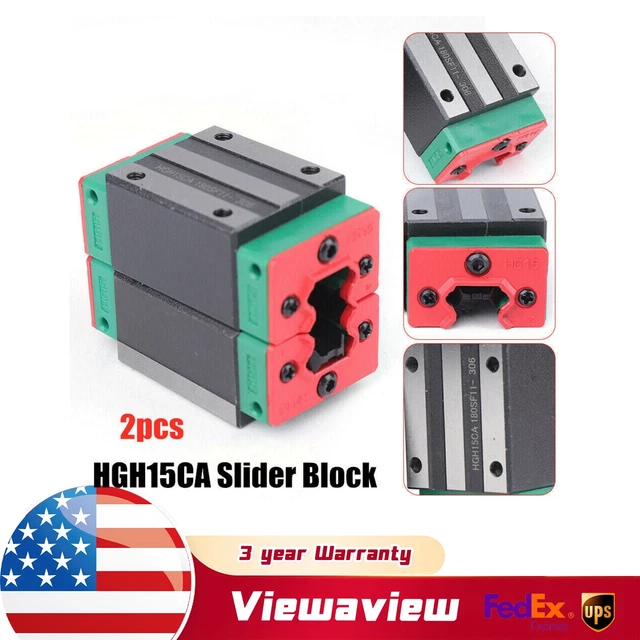 HGH15CA LINEAR GUIDE Slide Rail Bearing Block kIT Carriage CNC ...