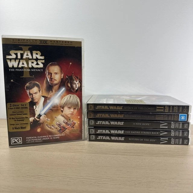 STAR WARS EPISODES 1-6 DVD Set, 9 Discs, Digitally Mastered, Region 4 ...