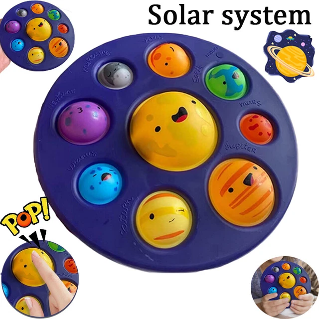 EIGHT PLANETS SOLAR System Fidget Sensory Simple Dimple Stress Relief ...