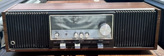 VINTAGE RADIO SHACK Realistic Concertmate AM/FM Stereo Radio 12-680 W ...