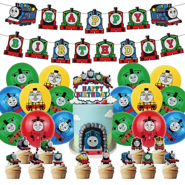 THOMAS FRIENDS LUFTBALLON Banner Kuchen Toppers Kinder Geburtstag Party ...