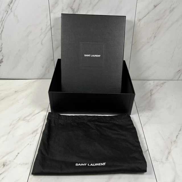 AUTHENTIC SAINT LAURENT YSL Black Gift Box w/ Dust Bag [10.5” x 8.5” x ...