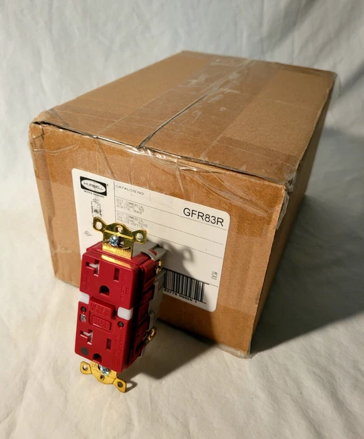 NEW!! BOX of 10 HUBBELL Hospital Grade GFRST83R GFCI Receptacle 20A ...