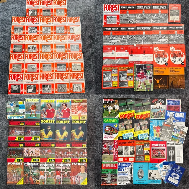 NOTTINGHAM FOREST VINTAGE Football Programmes Books 60’s 70’s 80’s ...