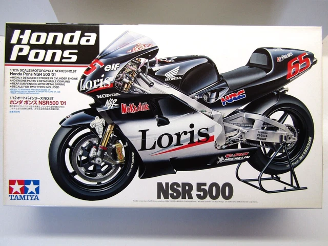 TAMIYA 1:12 SCALE Honda Pons NSR500 '01 Model Kit # 14087*2200 Barros ...
