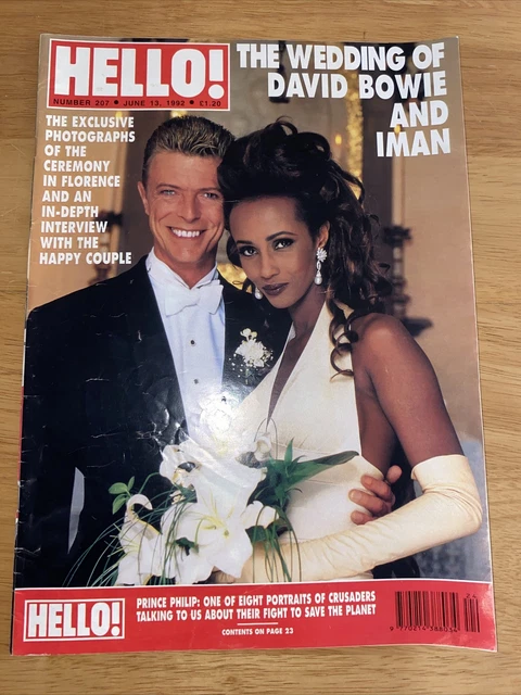 HELLO! MAGAZINE 1992 ~ David Bowie & Iman Wedding Ceremony & In-Depth ...