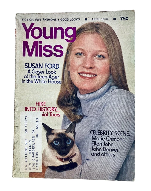YOUNG MISS MAGAZINE April 1976 Susan Ford Marie Osmond Elton John John ...