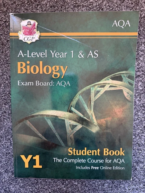 CGP AQA A Level Biology Year 1 AS Student Book Revision Guide £3.31 ...