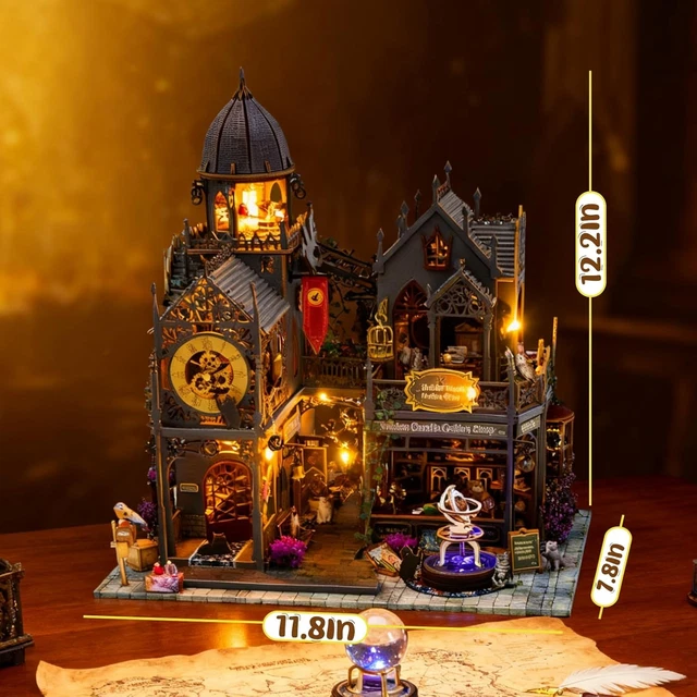 DIY MINI DOLLHOUSE Kit, 3D Puzzle Wooden Art Bookend, Mini Dollhouse ...
