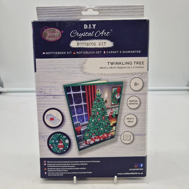 CRAFT BUDDY D.I.Y. Crystal Art Notebook Kit Twinkling Tree 10" x 7 ...