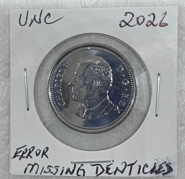 2026 ERROR COIN Canadian 50 Cent Missing Denticle $12.99 - PicClick CA