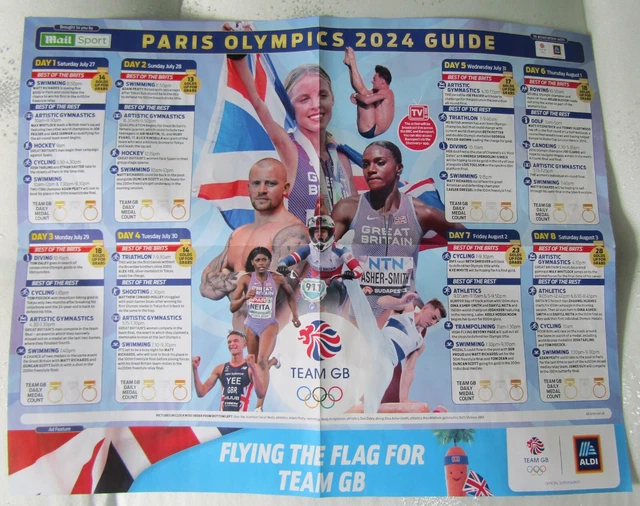 2024 PARIS OLYMPICS Guide colour poster Team GB unused £0.99 - PicClick UK