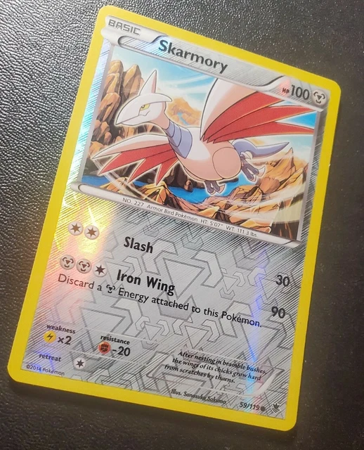 SKARMORY 59/119 XY Phantom Forces REVERSE HOLO PERFECT MINT! Pokemon $2 ...