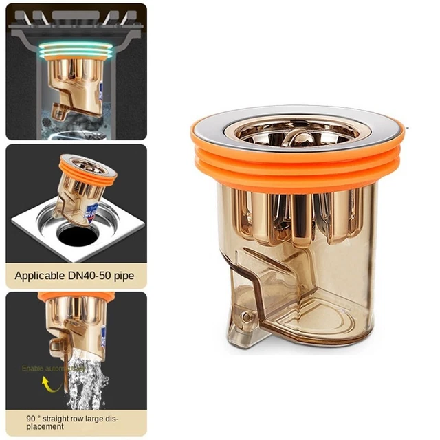 PREVENTION SEWER SHOWER Drainer One Way Valve Drain Cover Floor Drain ...