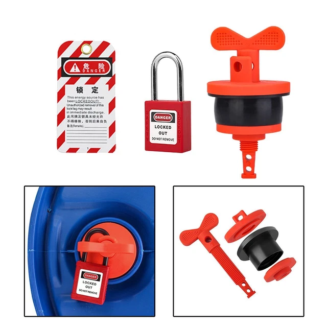OIL DRUM PLUG Lock with Tagout Plug and Play Locking Device Oil Drum ...