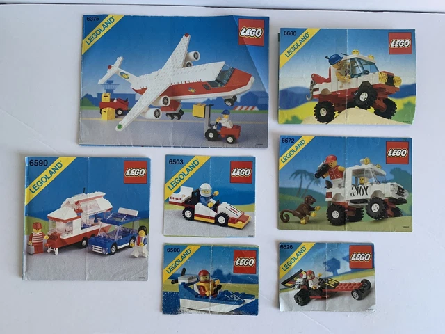 VINTAGE 80’S’S LEGO 6375 6590 6660 6672 Legoland City Instruction ...