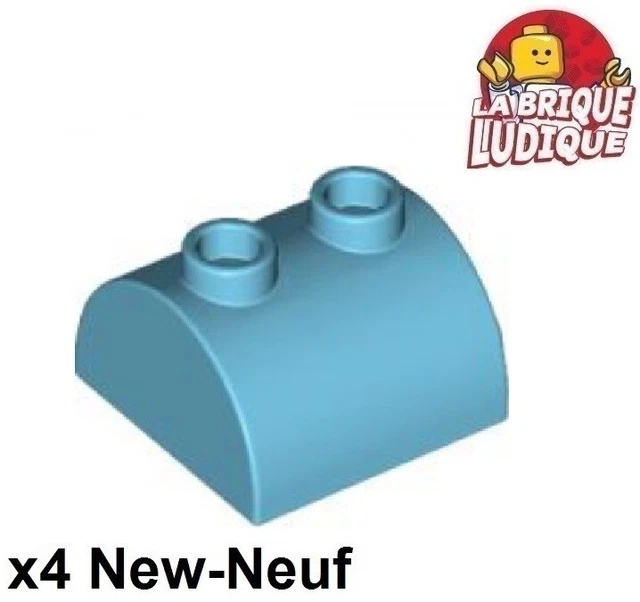 LEGO 4X SLOPE Curved brique arrondi 2x2 double 2 Studs azur medium ...