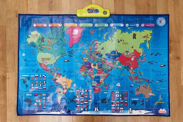 BEST LEARNING I-POSTER My World Interactive Map about GEOGRAPHY £30.00 ...