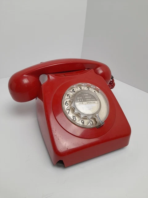 VINTAGE ROTARY DIAL Telephone BT 8746D. In Red. £29.39 - PicClick UK