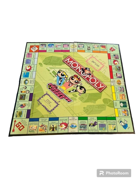 THE POWERPUFF GIRLS Monopoly Vintage 2001 Cartoon Network Game Board ...