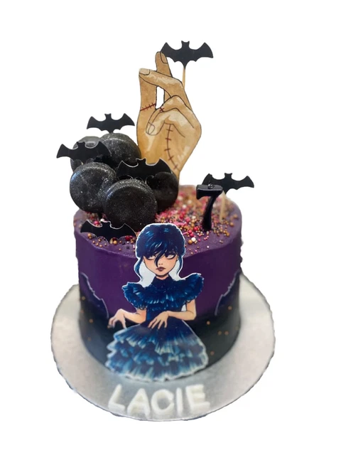 WEDNESDAY ADDAMS CAKE Topper Bundle. A5 Sheet Edible Icing Paper £4.15 ...