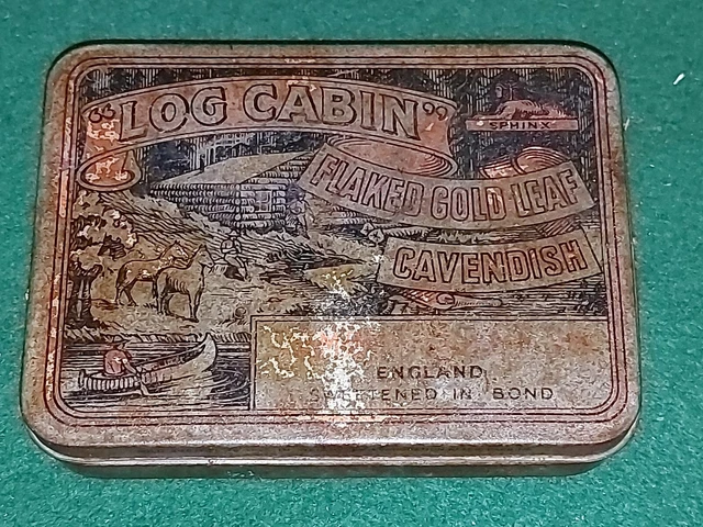 RARE VINTAGE LAMBERT And Butler Log Cabin Tobacco Tin. £4.49 - PicClick UK