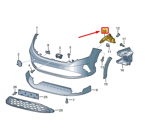 VW TAIGO CS profilo guida paraurti anteriore destro 2G7807050A NUOVO ...