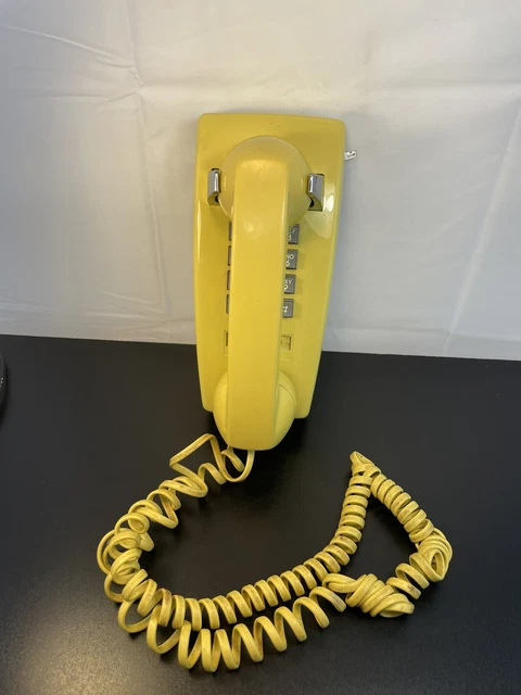 VINTAGE WESTERN ELECTRIC Yellow Push Button Touch Dial Wall Phone £36. ...