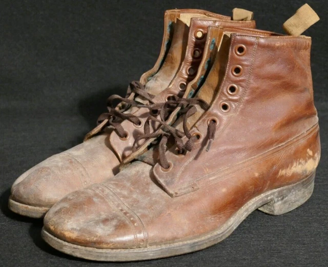 WWI US ARMY M1917 Leather Pershing Trench Boots Apr 1917 Dated ...
