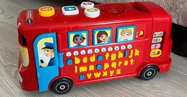 VTECH RED PLAYTIME Bus Phonics Numbers Music Great educational toy £4.36 - PicClick UK