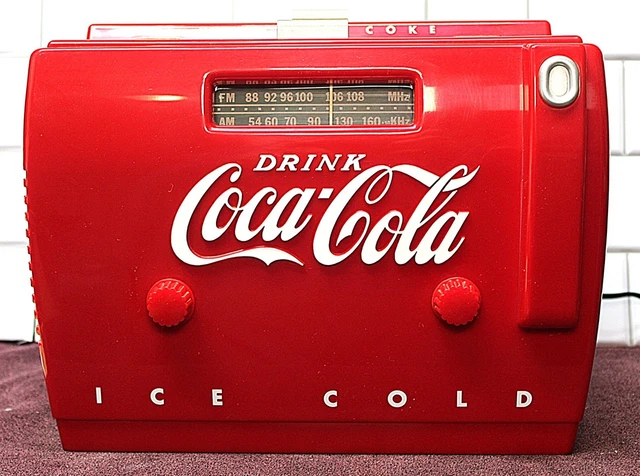 COCA-COLA COKE COOLER Radio AM/FM Cassette Player OTR-1949 Old-Time New ...