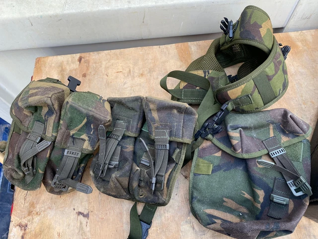 BRITISH ARMY MILITARY Combat Harness Webbing Vest Belt 5 Pouches £65.00 ...