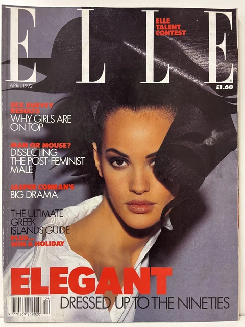 ELLE MAGAZINE UK Edition April 1992 90s Vintage Fashion £31.92 ...