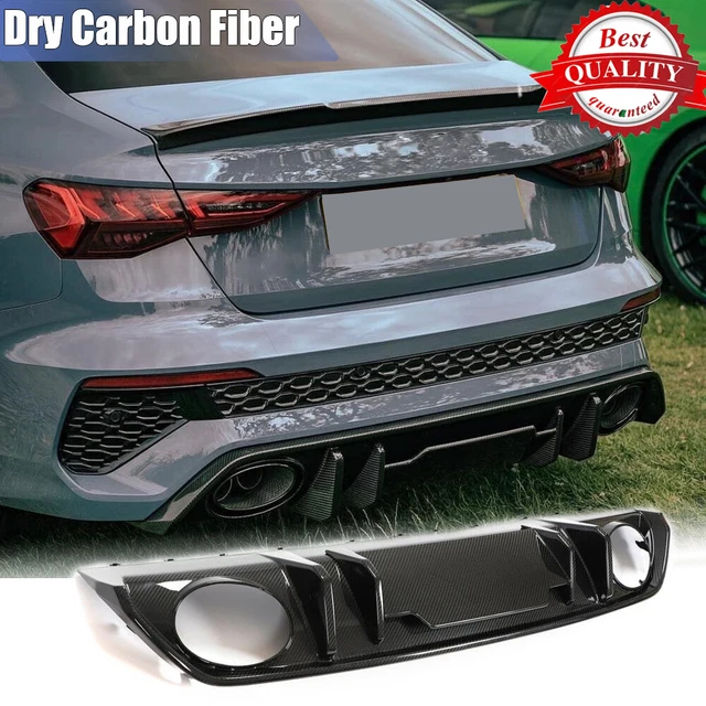 FIT FOR AUDI RS3 8Y Sedan 2022-2024 Dry Carbon Rear Bumper Diffuser Lip ...