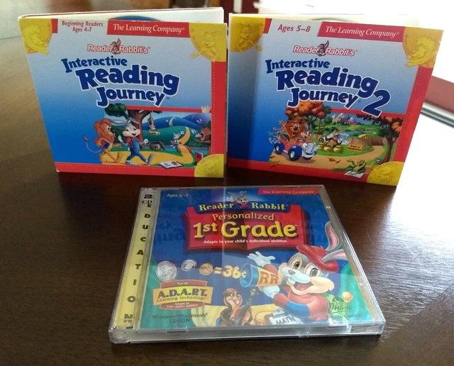READER RABBIT 1ST Grade Interactive Reading Journey 1 & 2 Educational ...
