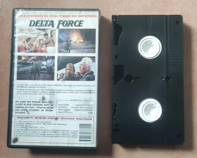 #261 K7 VHS Video Cassette Chuck Norris Lee Marvin Delta Force Warner ...