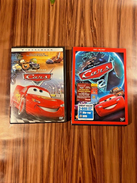 CARS DVD MOVIE Lot 1 2 Walt Disney Pixar Animated 2006 2011 Kids Family ...