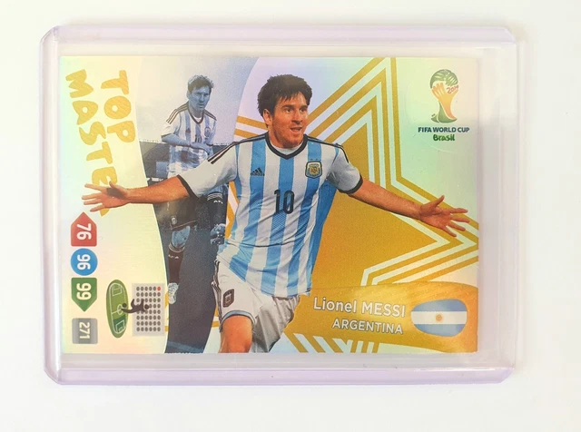 CARTA CALCIO LIONEL MESSI Top Master Panini Adrenalyn XL Coppa del ...