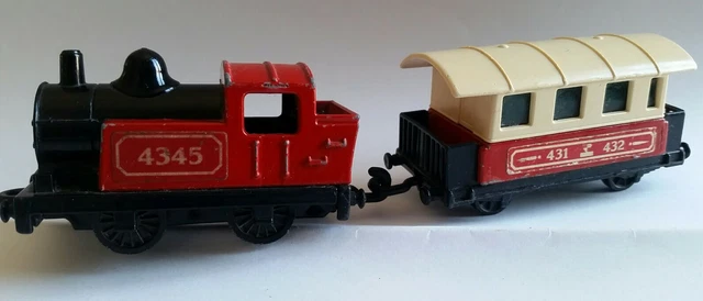 MATCHBOX 0-4-0 STEAM loco train vapeur superfast 1978 + passenger coach ...